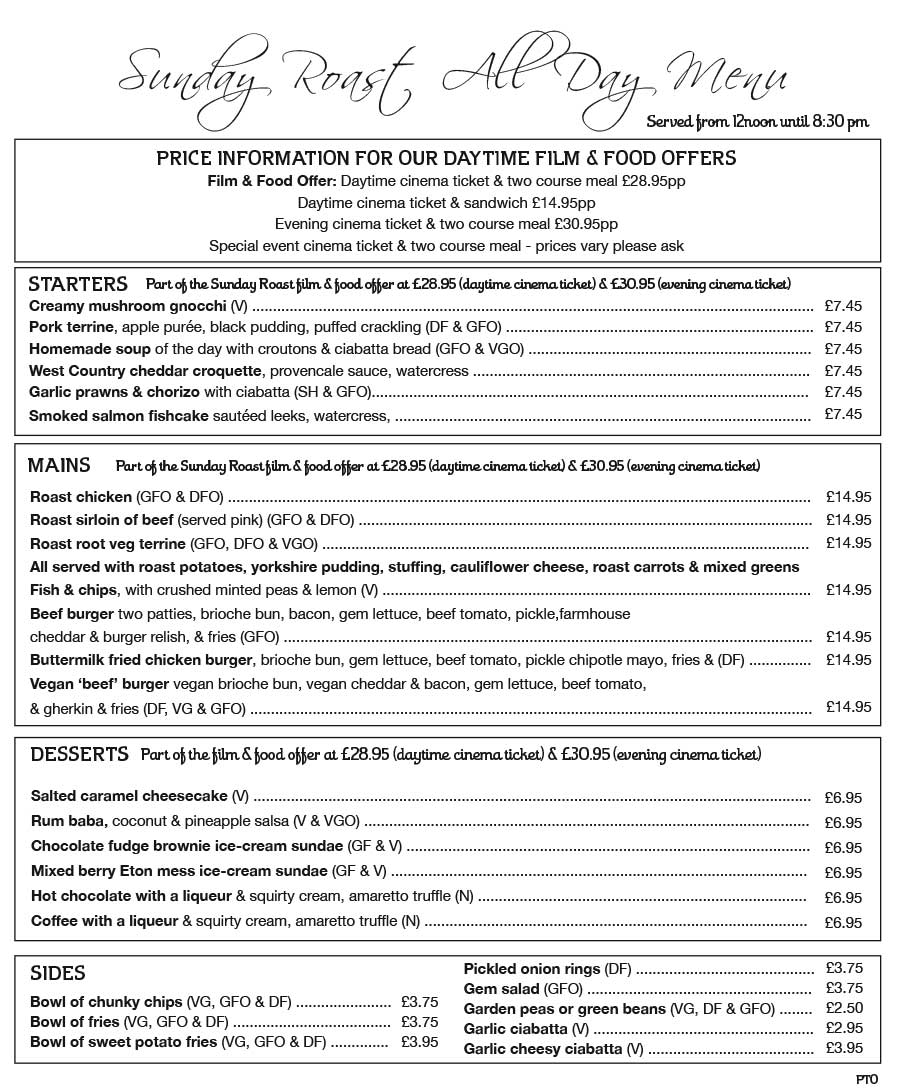The Red Carpet Cinema and Cafe Bar - Menu Page 6
